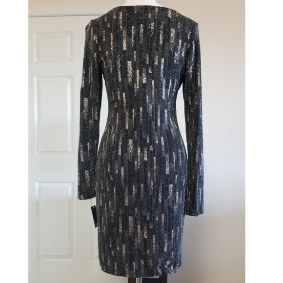 Snap | Dresses | Snap Black Blush Sexy Metallic Party Dress | Poshmark
